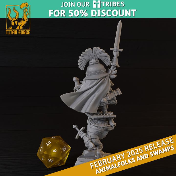 3D Printable Frog Centurion - Animalfolks and Swamps - Titan Forge ...