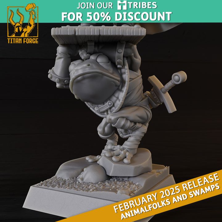 3D Printable Frog Centurion - Animalfolks and Swamps - Titan Forge ...