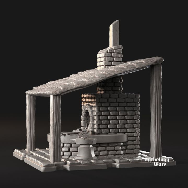 3D Printable Viking Forge | Scenery | Mythology at Wars by Davale Games