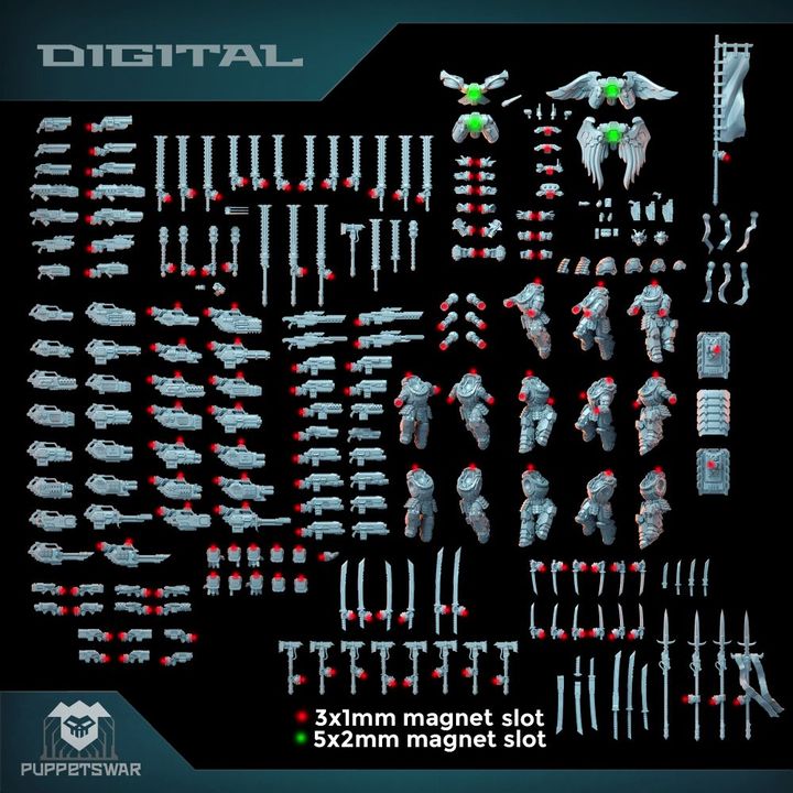3D Printable Prime Jaegers [Bushi] by Puppetswar Miniatures