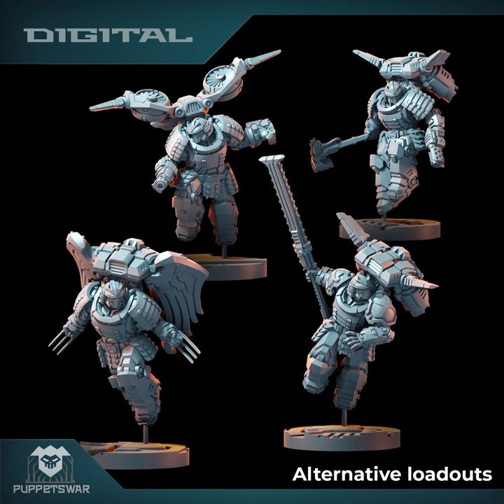 3D Printable Prime Jaegers [Bushi] by Puppetswar Miniatures