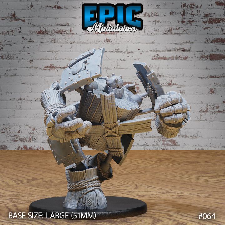 3D Printable Wooden Construct Golem Run / Giant Construct Beast ...