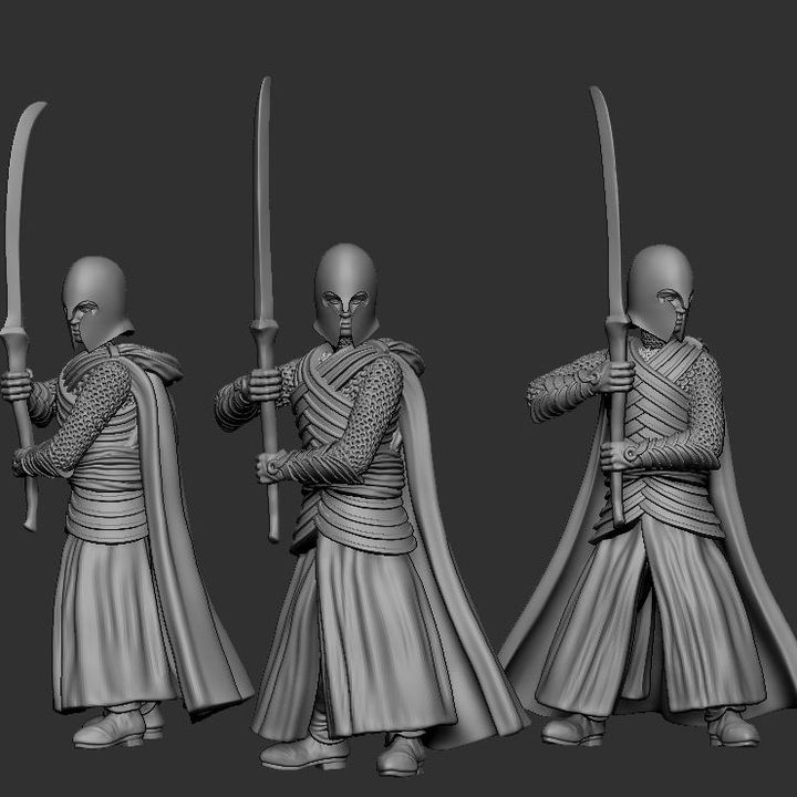 3D Printable Deep Valley Elf Glaivemen by Dandelion in Middle Earth