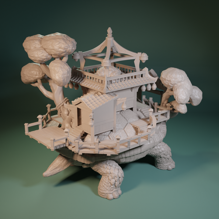 3D Printable Land Kappa - Tortoise Temple by Steam Tatsu