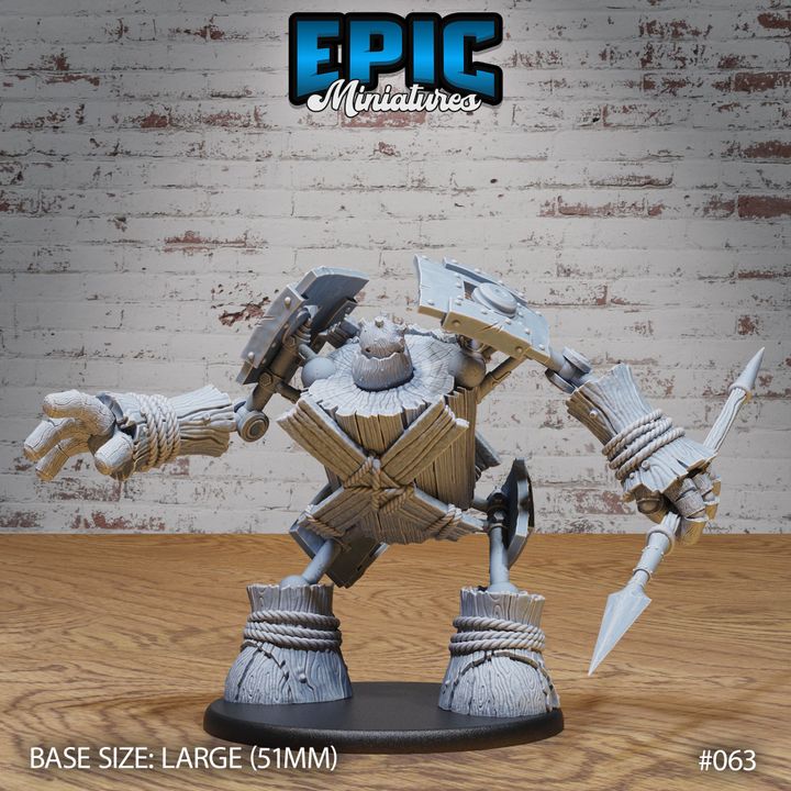 3D Printable Wooden Construct Golem Set / Giant Construct Beast ...