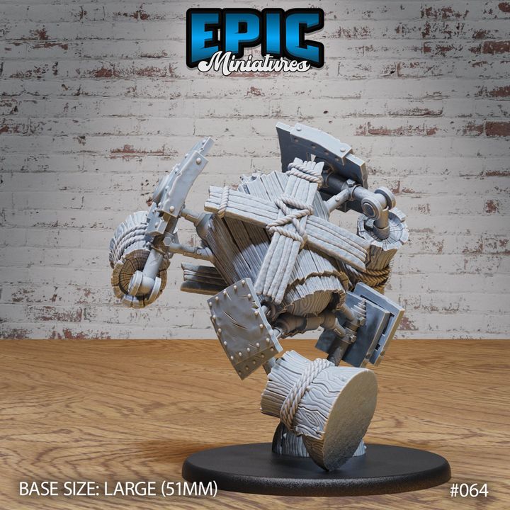 3D Printable Wooden Construct Golem Set / Giant Construct Beast ...