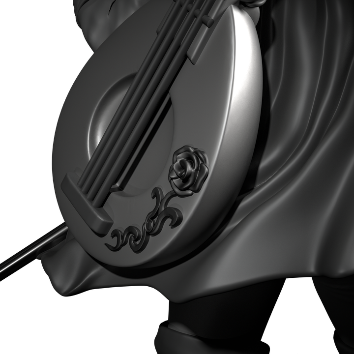 3D Printable Tiefling Bard Sethe 3 Poses by DartArt3D