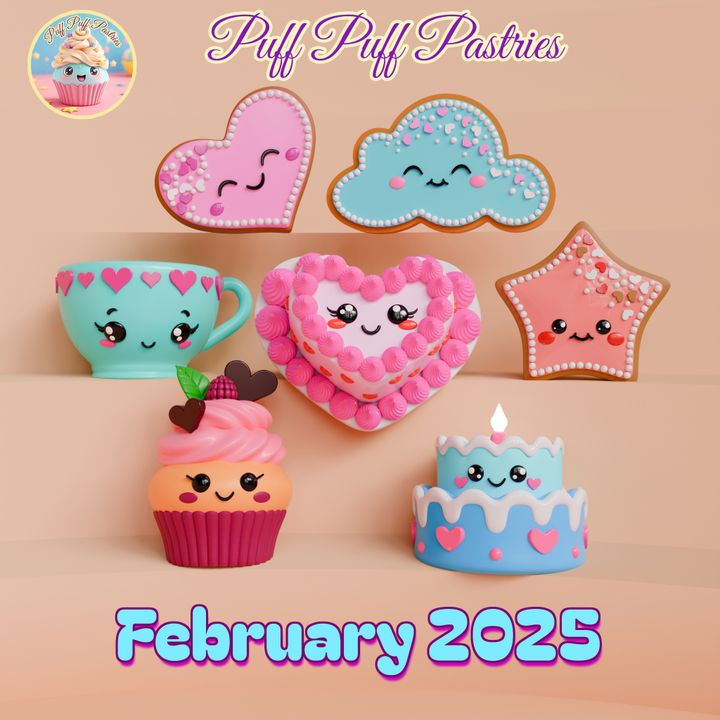 3D Printable Kawaii February 2025 Tribe Release Chibi by Puff Puff Pastries