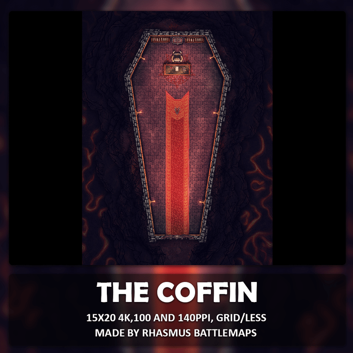 3D Printable The Coffin Map by Rhasmus Battlemaps