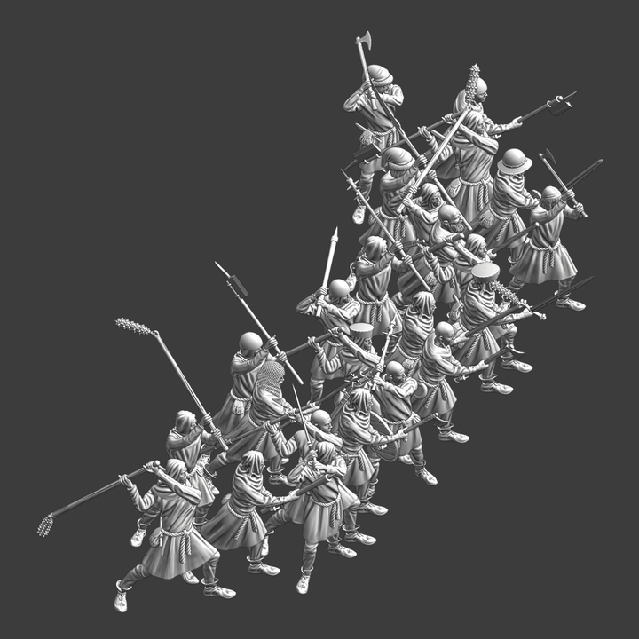 3D Printable Medieval Peasant Levy - Tribe Set February 25 by Northern ...