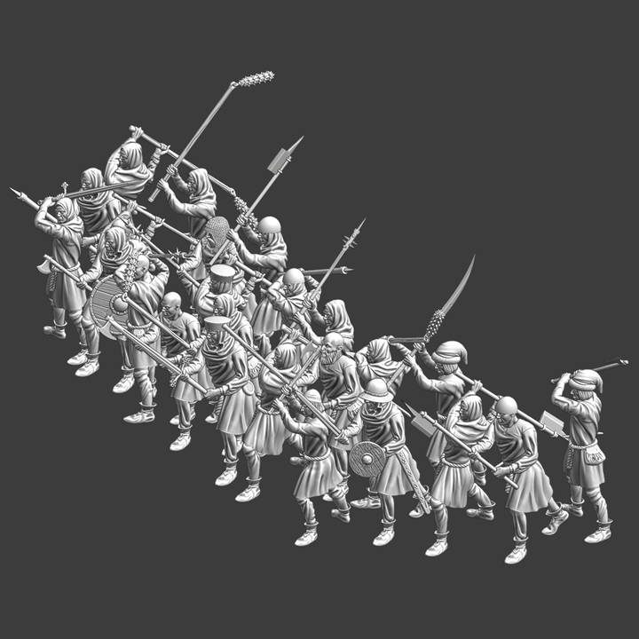 3D Printable Medieval Peasant Levy - Tribe Set February 25 by Northern ...