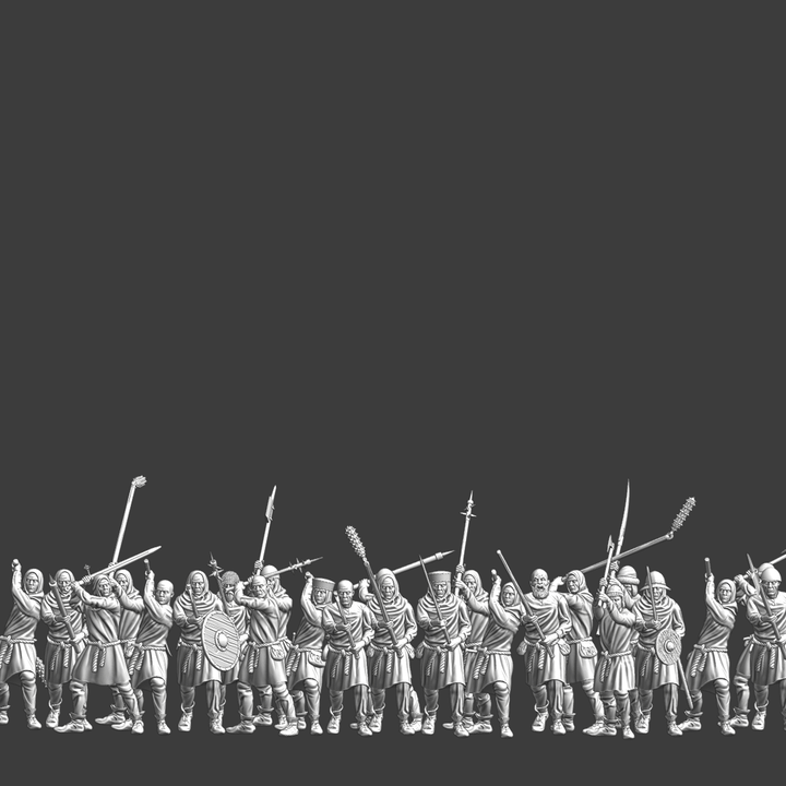 3D Printable Medieval Peasant Levy - Tribe Set February 25 by Northern ...