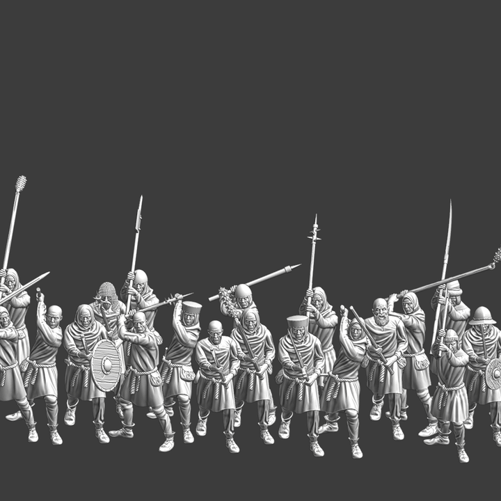 3D Printable Medieval Peasant Levy - Tribe Set February 25 by Northern ...