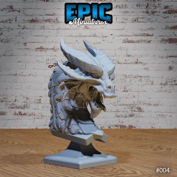 3D Printable Copper Dragon Bust / Drake Decoration / Collectible ...