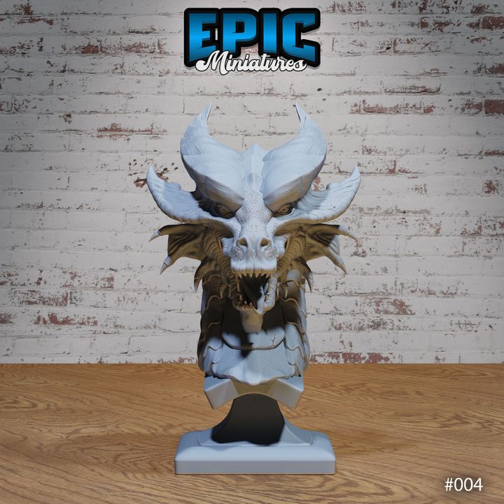 3D Printable Copper Dragon Bust / Drake Decoration / Collectible ...