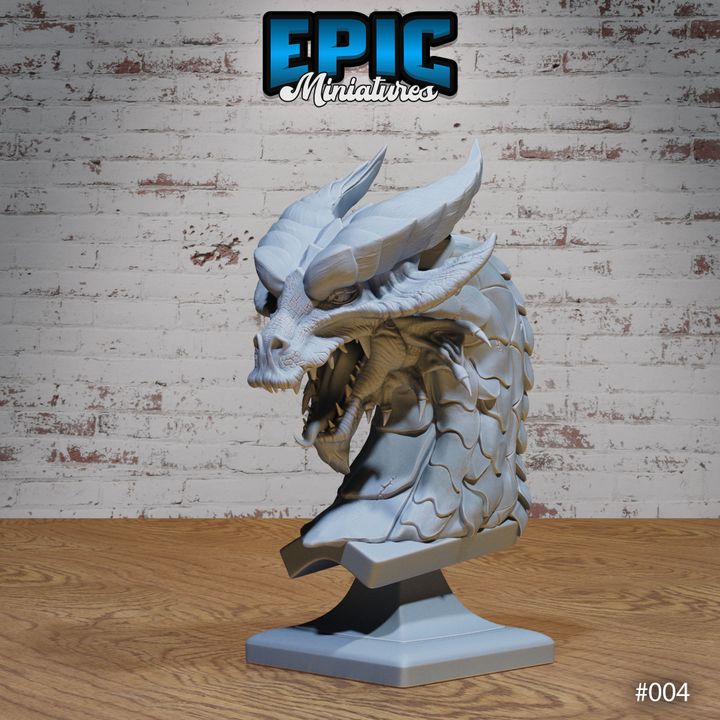 3D Printable Copper Dragon Bust / Drake Decoration / Collectible ...