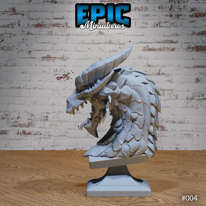 3D Printable Copper Dragon Bust / Drake Decoration / Collectible ...