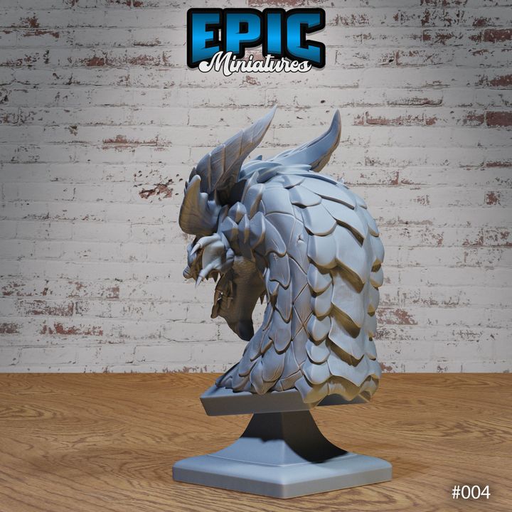 3D Printable Copper Dragon Bust / Drake Decoration / Collectible ...
