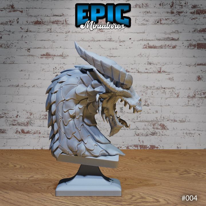 3D Printable Copper Dragon Bust / Drake Decoration / Collectible ...
