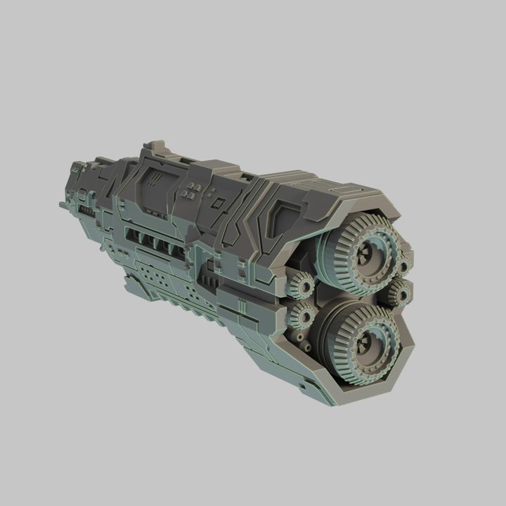 3D Printable Halo Fleet Battles Halcyon class Light cruiser by Lee McColl