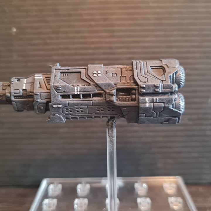 3D Printable Halo Fleet Battles Halcyon class Light cruiser by Lee McColl
