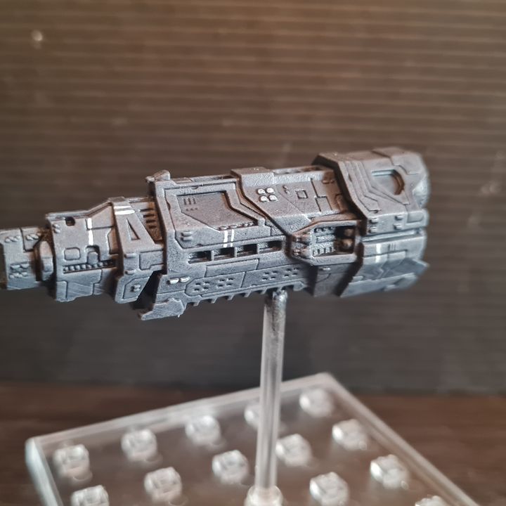 3D Printable Halo Fleet Battles Halcyon class Light cruiser by Lee McColl
