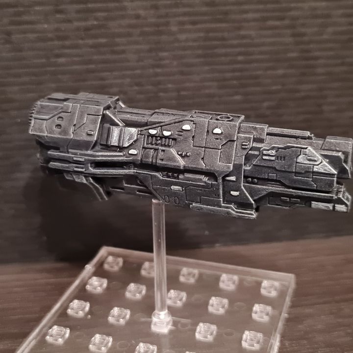 3D Printable Halo Fleet Battles Valiant class super heavy cruiser by ...