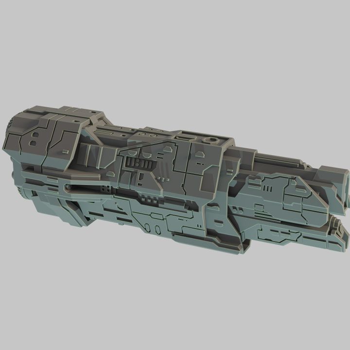 3D Printable Halo Fleet Battles Valiant class super heavy cruiser by ...