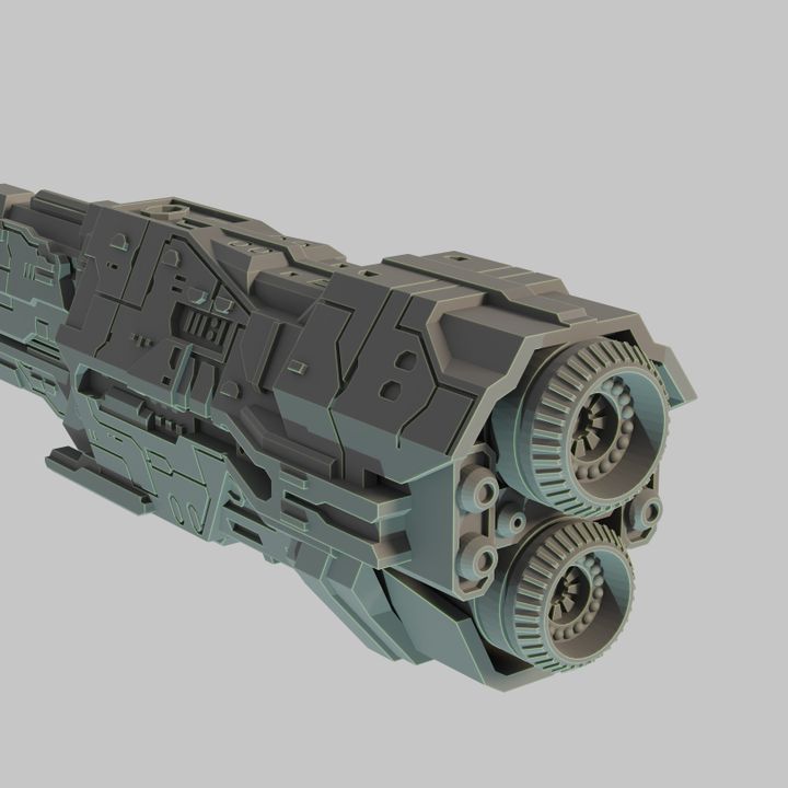 3D Printable Halo Fleet Battles Valiant class super heavy cruiser by ...