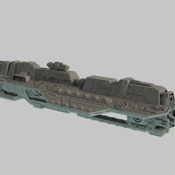 3D Printable Halo Fleet Battles Epoch class Carrier by Lee McColl