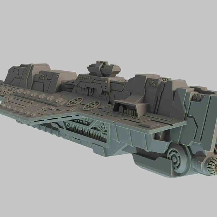 3D Printable Halo Fleet Battles Epoch class Carrier by Lee McColl