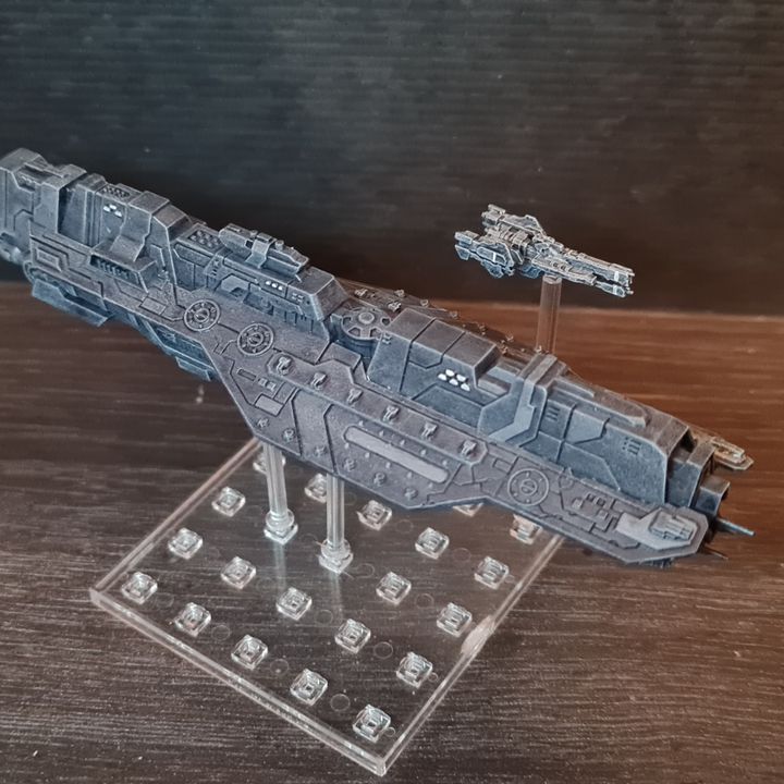 3D Printable Halo Fleet Battles Epoch class Carrier by Lee McColl