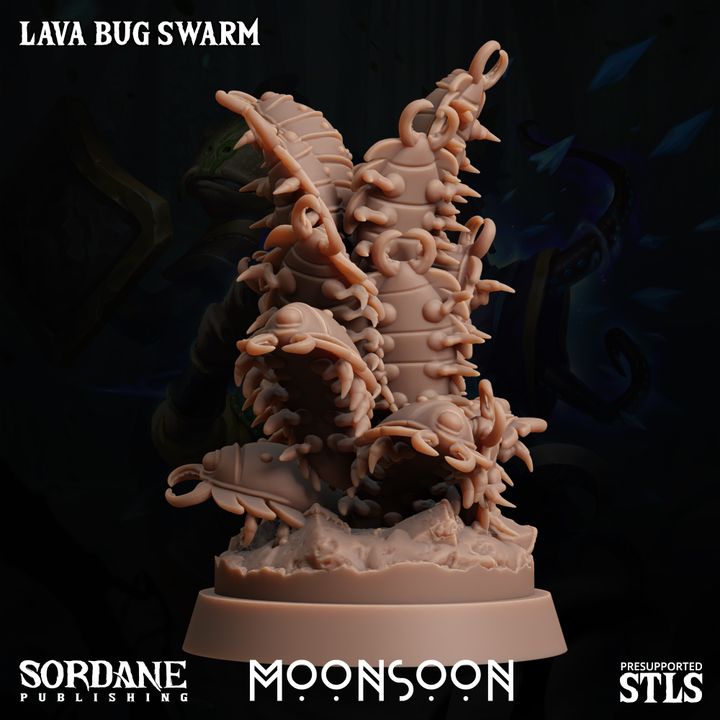 3D Printable Moonsoon - Lava Bug Swarm by Sordane Publishing