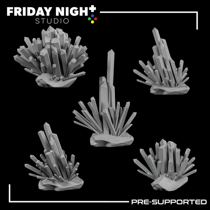 3D Printable Spiky Crystals by Friday Night Studio