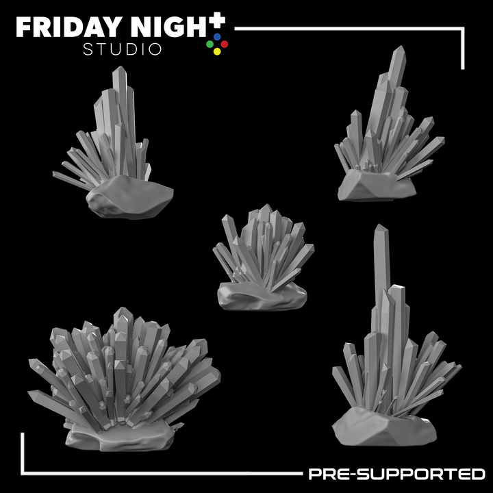 3D Printable Spiky Crystals by Friday Night Studio