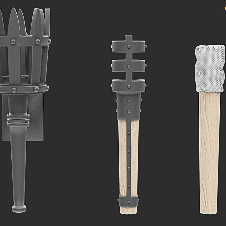 3D Printable Torches by MakerMan3D