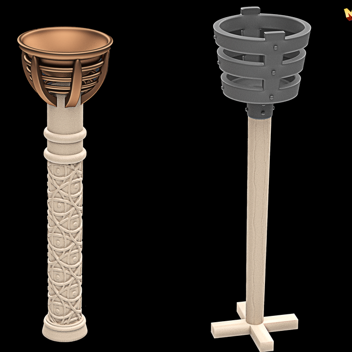 3D Printable Torches by MakerMan3D