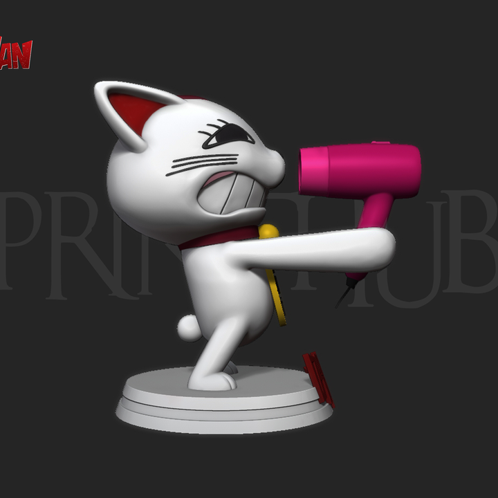 3D Printable Cat Turbo Granny Fan art by Printhub