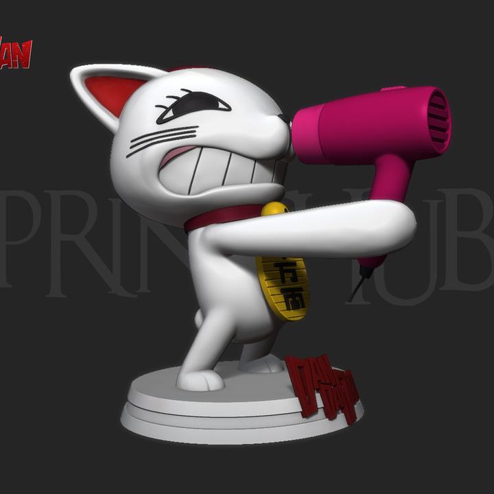 3D Printable Cat Turbo Granny Fan art by Printhub