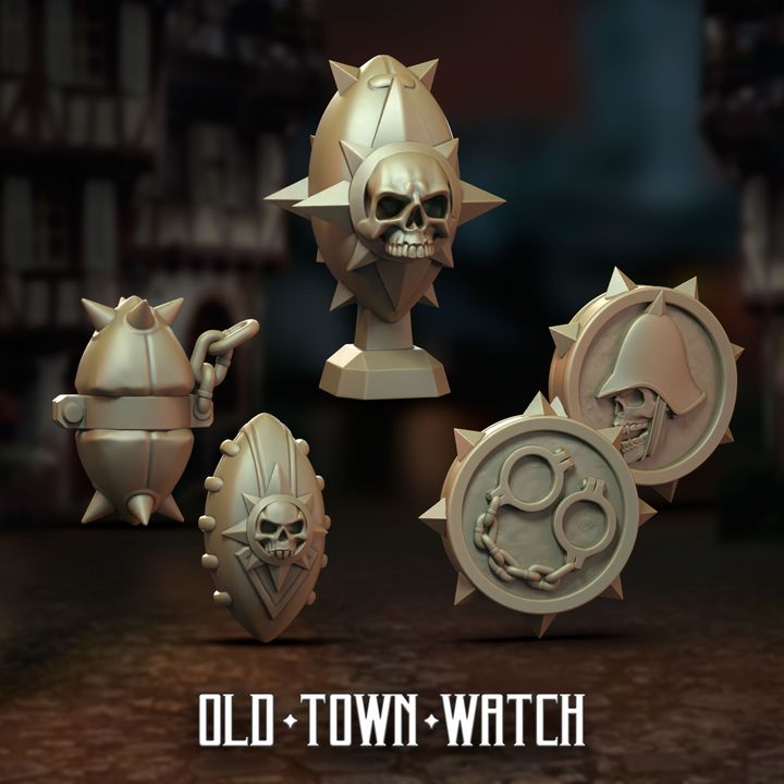 3D Printable Police_Markers by Punga Miniatures