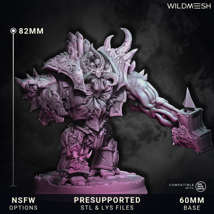 3D Printable Chaos Excess - Juggernaut Multipart Set by WildMesh