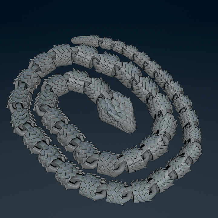 3D Printable Moving Snake by MiniShev