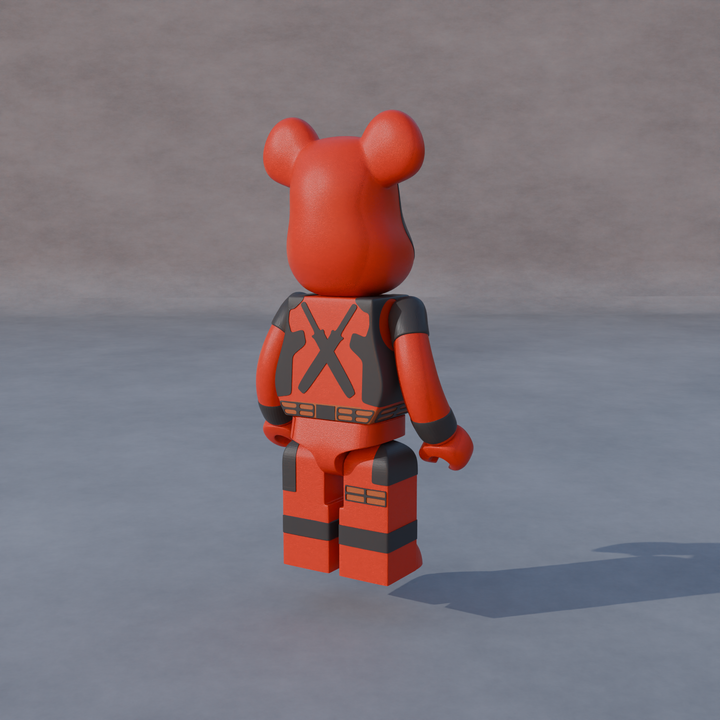3D Printable Deadpool Bearbrick by Studio Tridimen