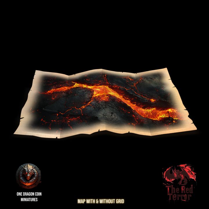 3D Printable Vorondax, the Red Terror Dragon by One Dragon Coin Miniatures