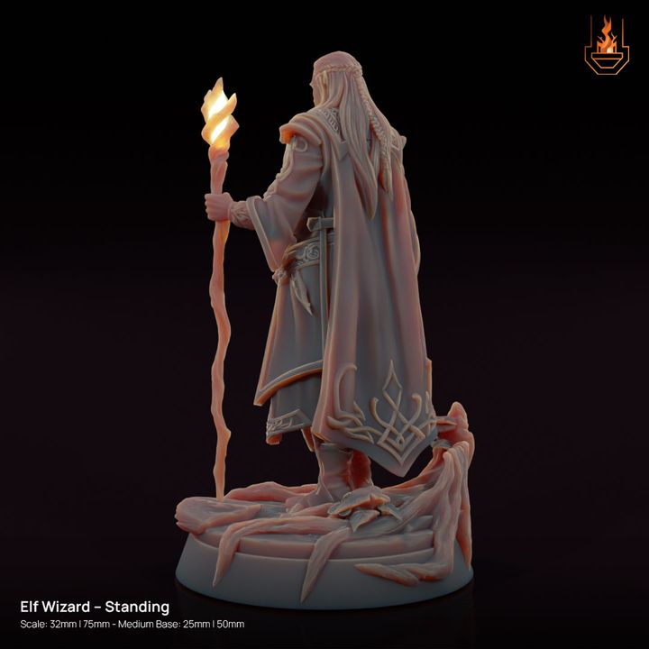 3D Printable Elf Wizard - Standing by Magnetic Foundry