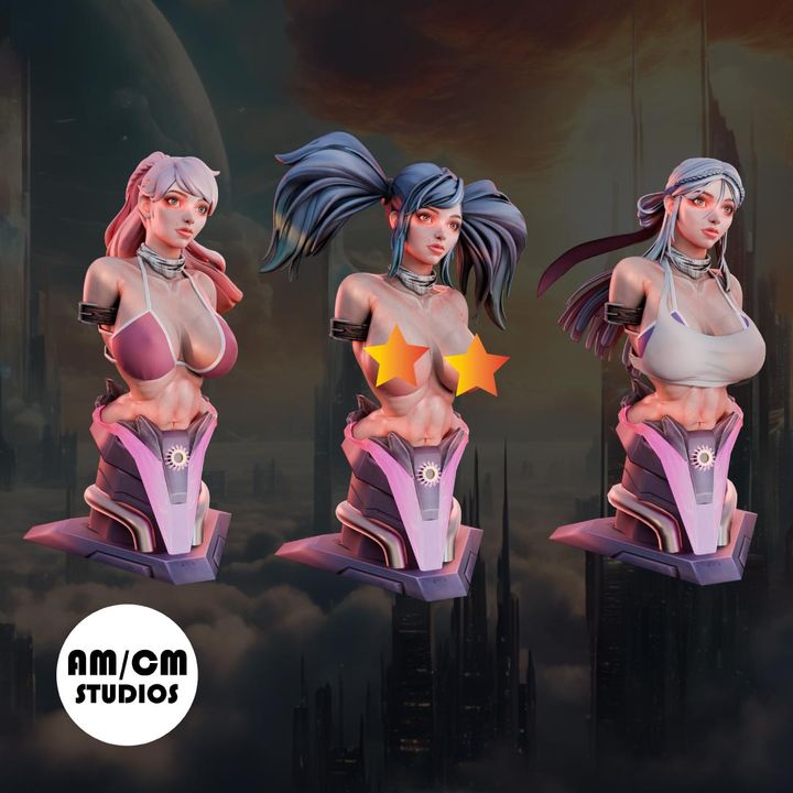 3D Printable Quinn Flyer: 3d printable drone pilot girl Pin-Up (Personal use) by AMCM Studios