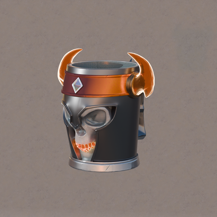 3D Printable Skull Mug by Studio Tridimen