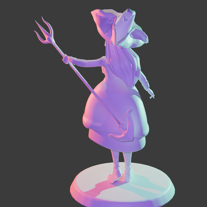 3D Printable Wizzrat (Wizard/Pirate) mini. 40mm. by Shirei