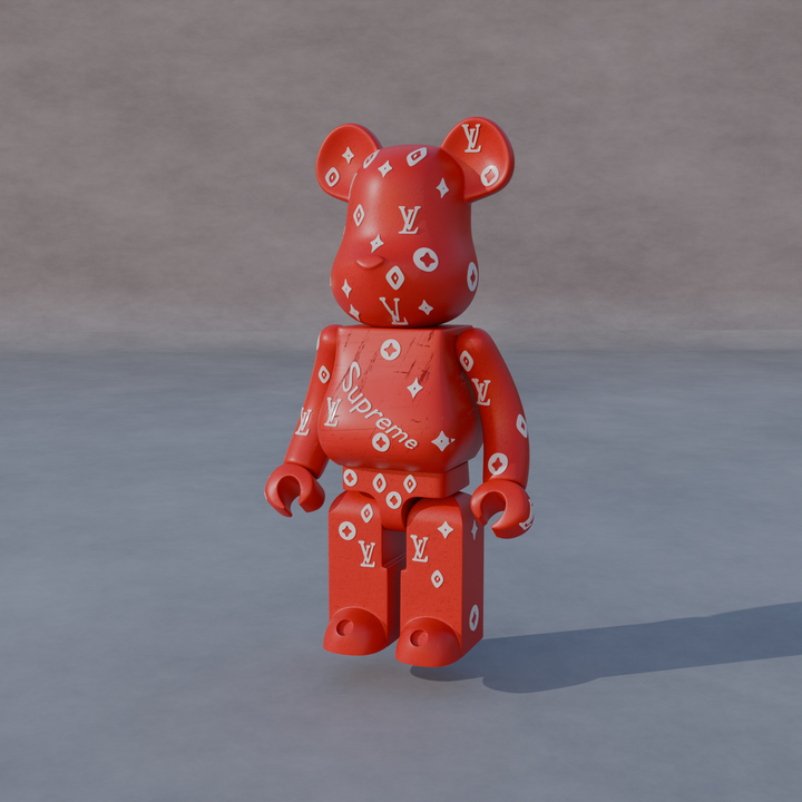 3D Printable Supreme Bearbrick by Studio Tridimen
