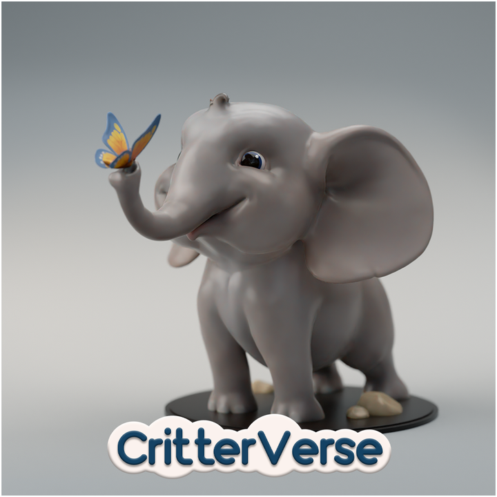 3D Printable Daisy the Elephant by CritterVerse